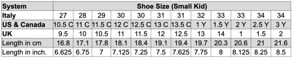 Italian Shoe Size to the U.S. - Shoerazzi